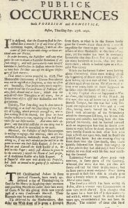Today in media history: First colonial newspaper published in 1690 ...