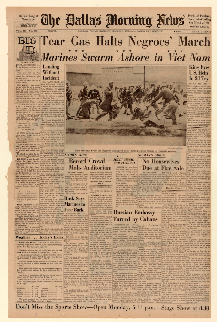 Images and newspapers from the civil rights movement are now on display ...