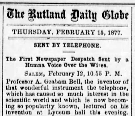 Today in Media History: In 1877 Alexander Graham Bell made the first ...