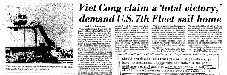 Today in Media History: News reports described the end of the Vietnam ...