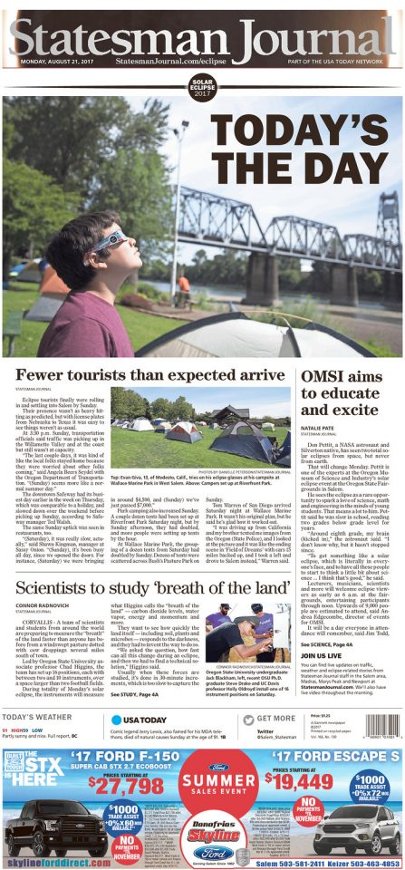 The solar eclipse is today, and these newspaper front pages are so ...