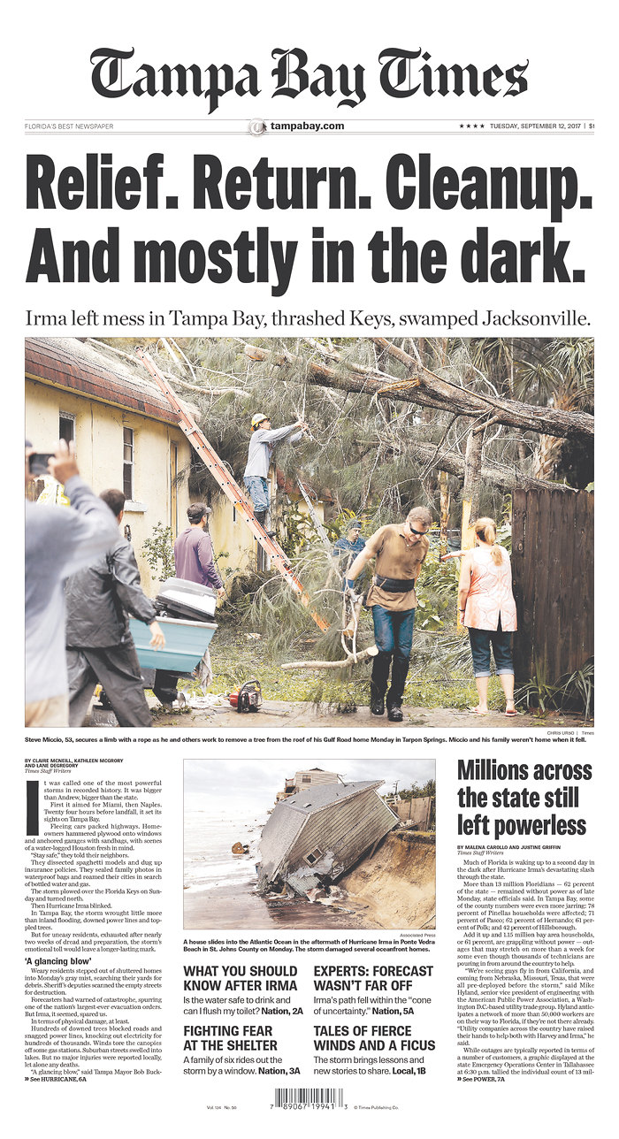 On Florida front pages today: 'Now we recover' - Poynter