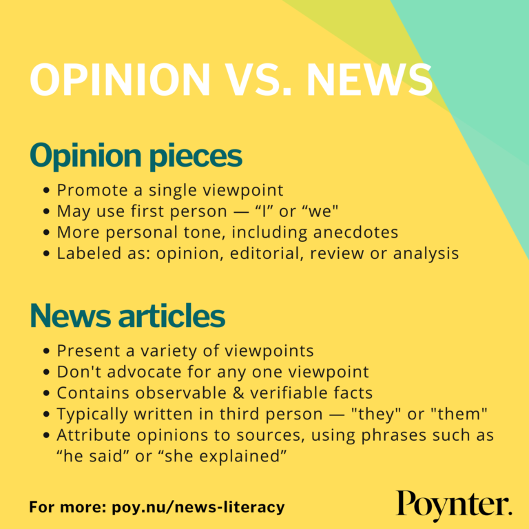 Opinion, news or editorial? Readers often can’t tell the difference ...
