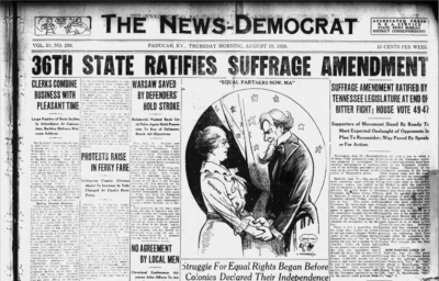 Here's what the newspaper front pages looked like when women got the ...