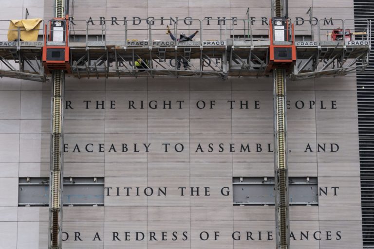 The removal of the First Amendment from the Newseum building is a ...